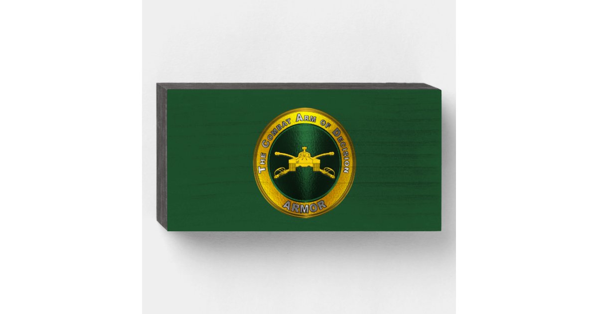 Armor Veteran Wooden Box Sign | Zazzle
