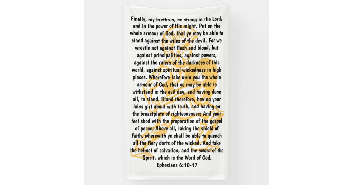 Armour of God Banner | Zazzle