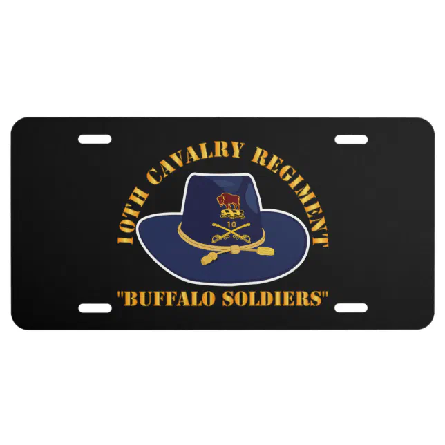 Army - 10th Cavalry Regiment w Cav Hat License Plate | Zazzle