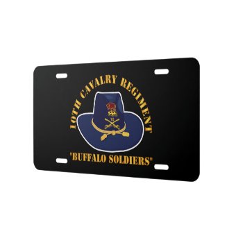 Army - 10th Cavalry Regiment w Cav Hat License Plate | Zazzle