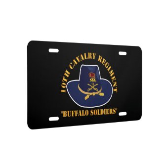 Army - 10th Cavalry Regiment w Cav Hat License Plate | Zazzle
