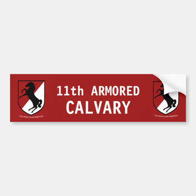 Army 11th Armored Cavalry Regiment Bumper Sticker | Zazzle