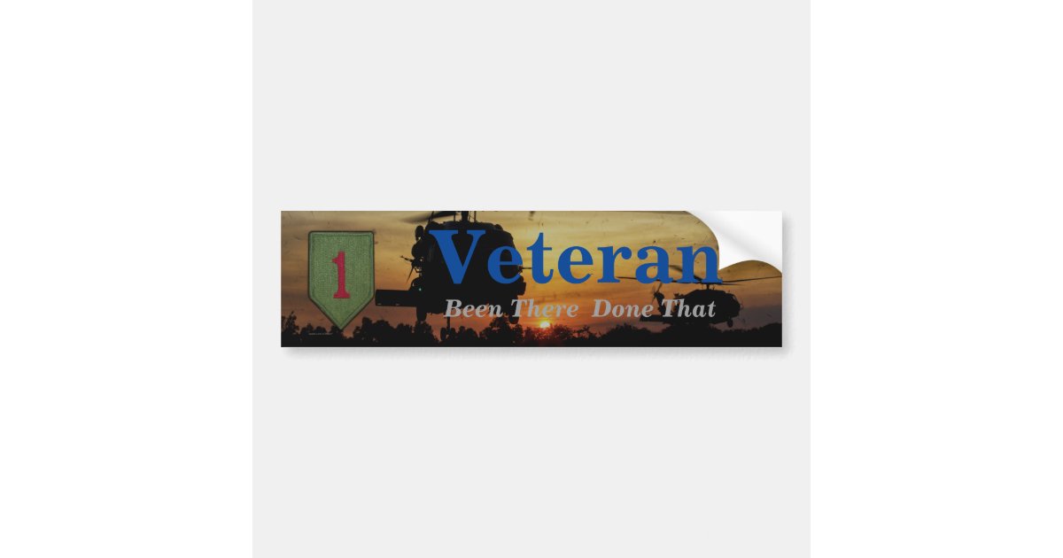 Army 1st infantry division patch LRRPS recon Bumper Sticker | Zazzle