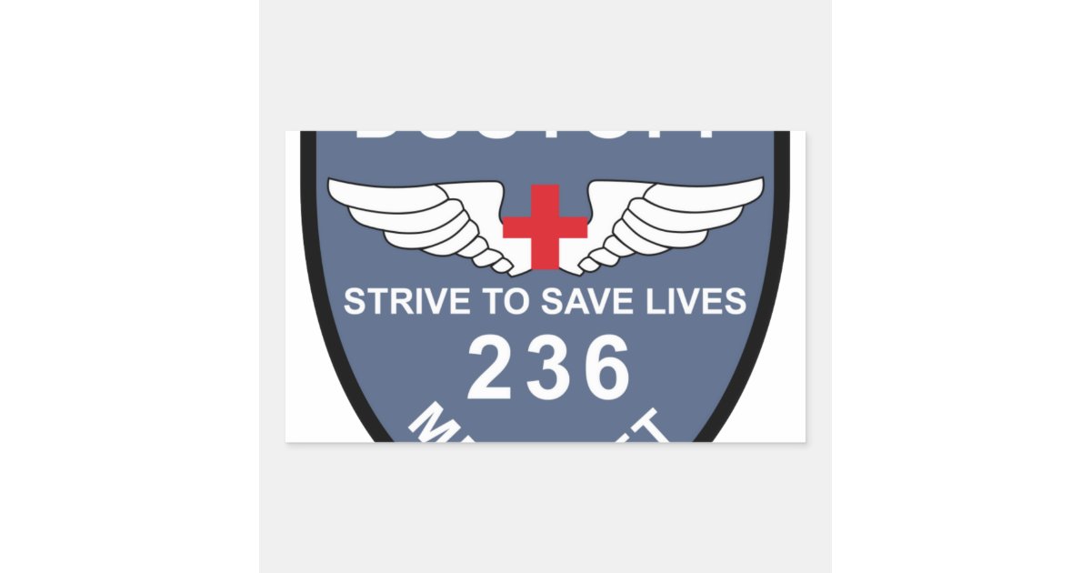 ARMY 236th Aviation Medical Detachment Military Pa Rectangular Sticker ...