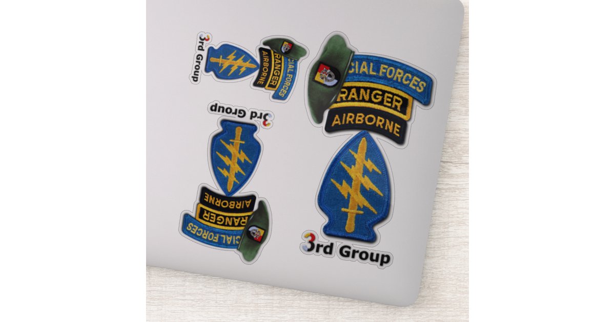 Army 3rd Special Forces Group SFG contour stickers | Zazzle