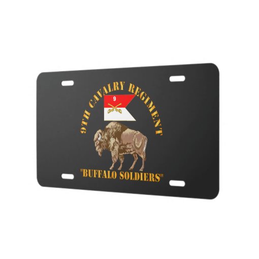 Army - 9th Cavalry Regiment - Buffalo Soldiers License Plate | Zazzle