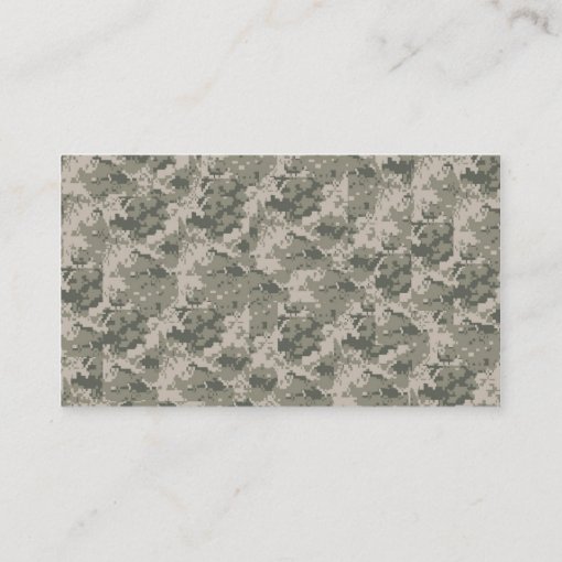 ARMY ACU Camoflauge Digital Camo Business Card | Zazzle