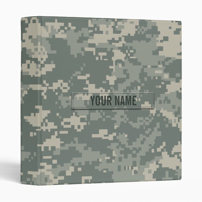 Army ACU Camouflage Customizable Binder | Zazzle