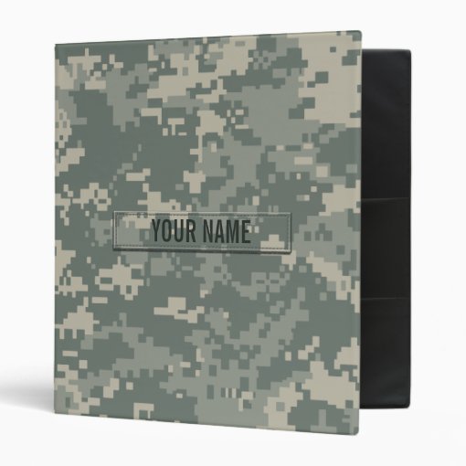 Army ACU Camouflage Customizable Binder | Zazzle