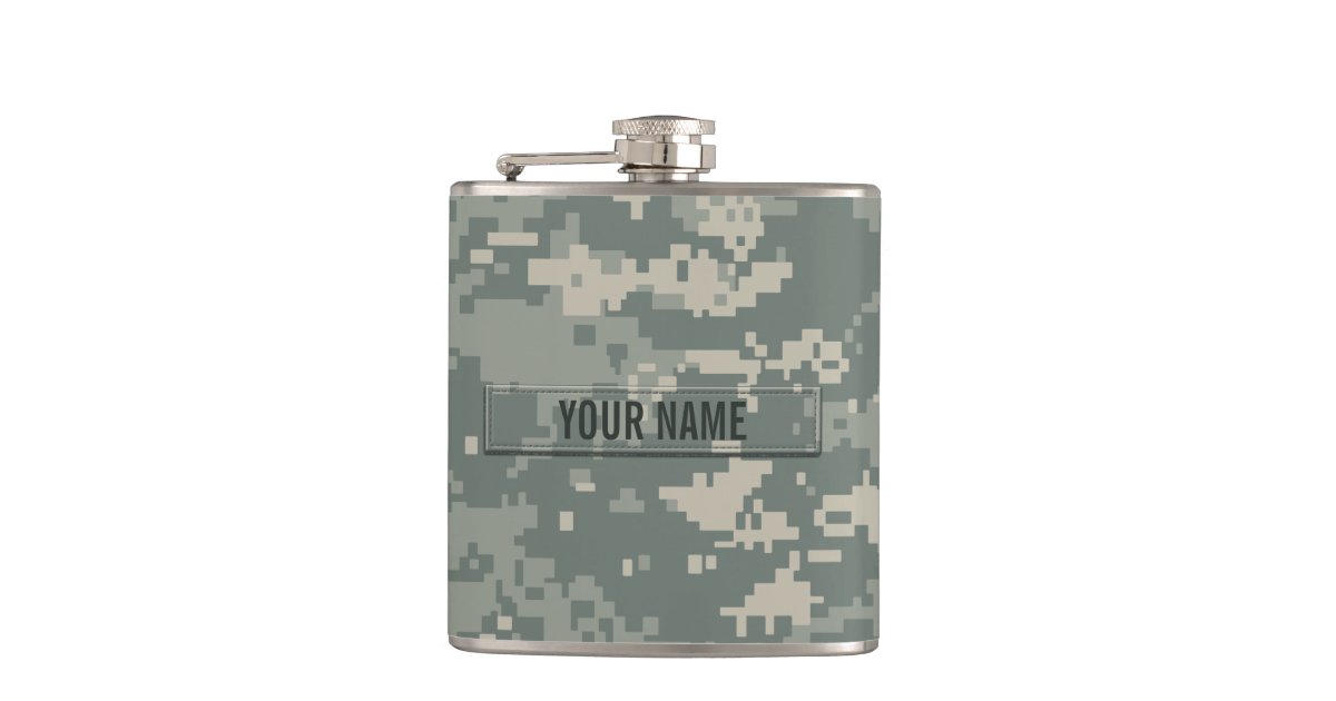 Army ACU Camouflage Customizable Hip Flask | Zazzle