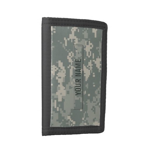 Army ACU Camouflage Customizable Tri-fold Wallet | Zazzle