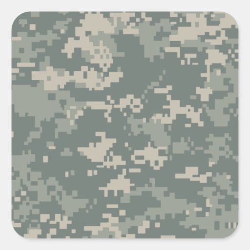 Army ACU Camouflage Square Sticker | Zazzle
