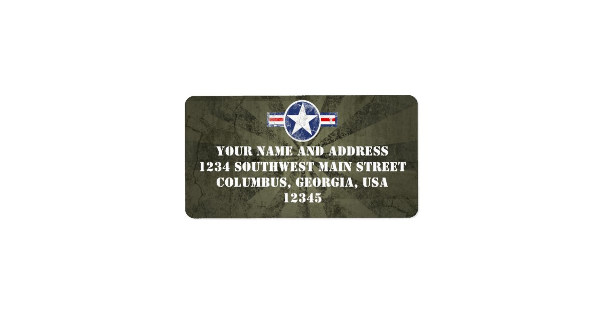 Army Air Corps Vintage Label | Zazzle