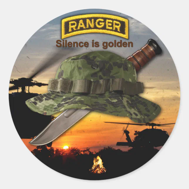 Army Airborne Ranger LRRP Recon LRRPS Classic Round Sticker | Zazzle