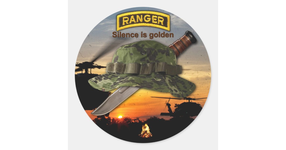 Army Airborne Ranger LRRP Recon LRRPS Classic Round Sticker | Zazzle