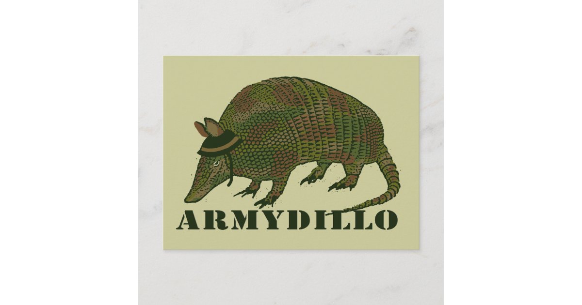 Army Armadillo Item Postcard | Zazzle