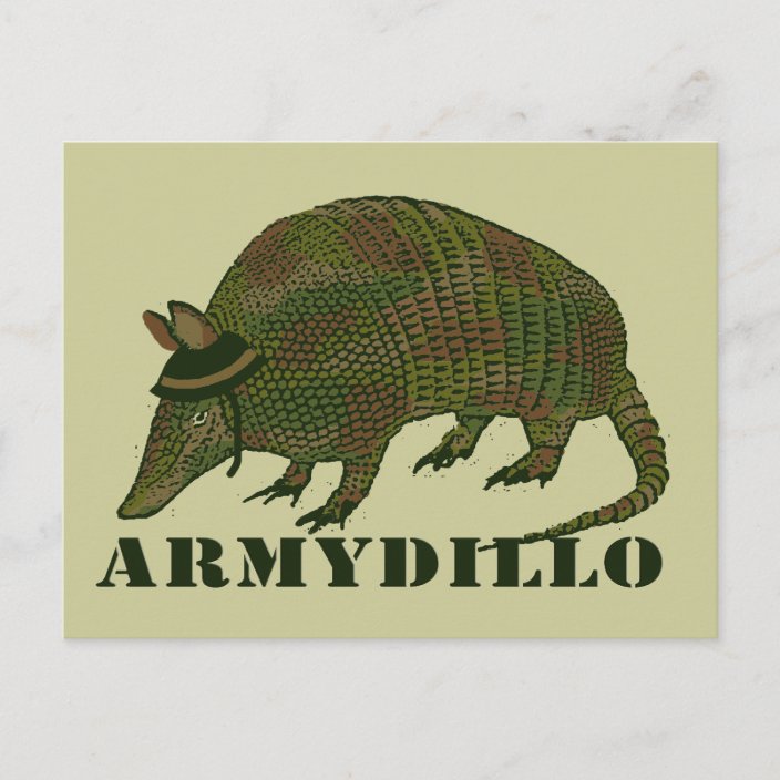Army Armadillo Item Postcard | Zazzle.com