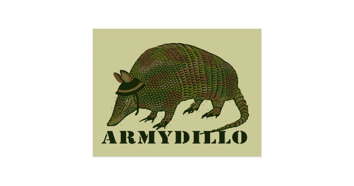 Army Armadillo Item Postcard | Zazzle.com