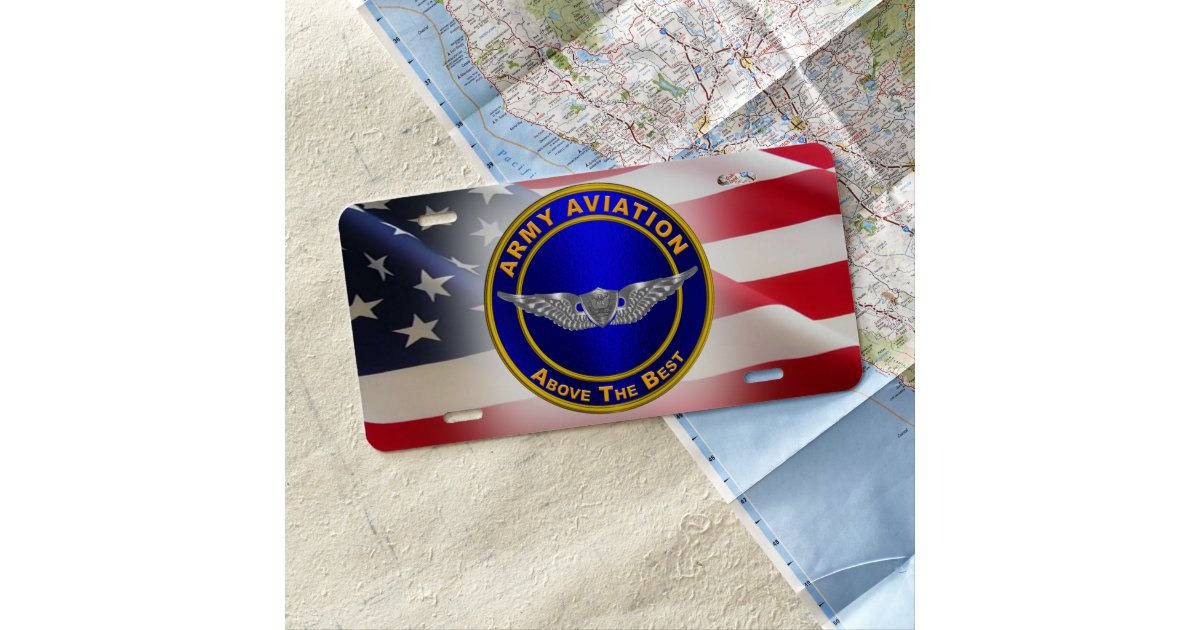 Army Aviation Crewman License Plate | Zazzle