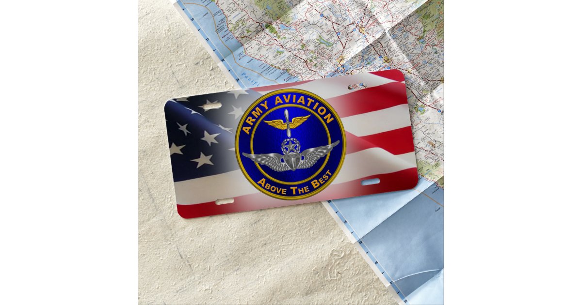 Army Aviation Master Wings License Plate | Zazzle