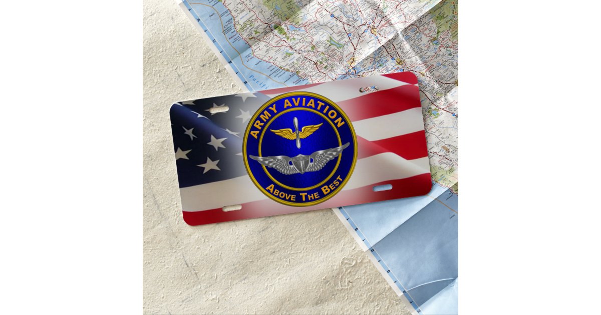 Army Aviation Wings License Plate | Zazzle