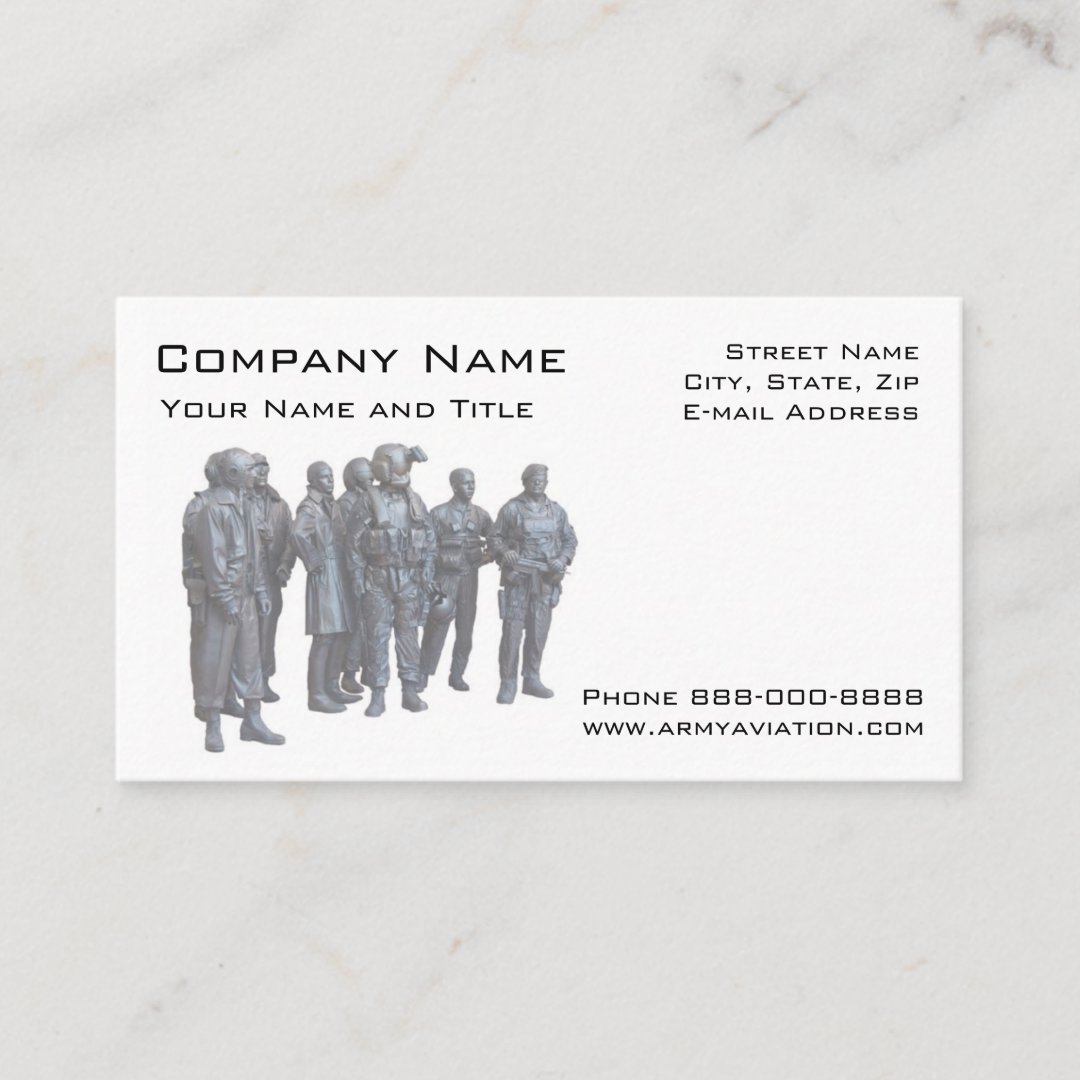 Army Aviators Military Business Card | Zazzle