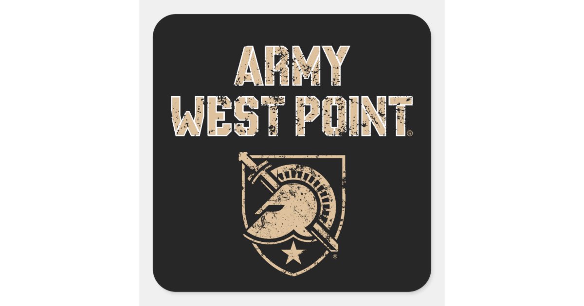 Army Black Knights Square Sticker | Zazzle