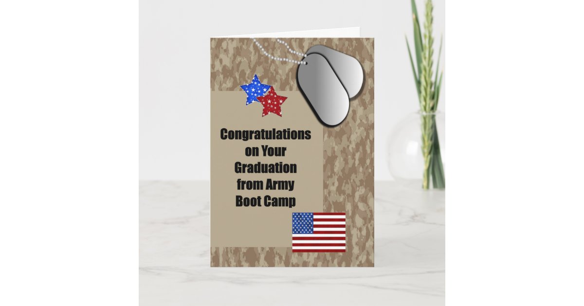 Army Boot Camp Graduation Congratulations Card | Zazzle