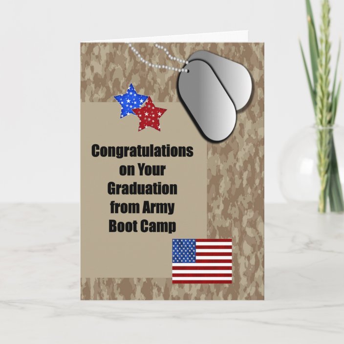 Army Boot Camp Graduation Congratulations Card | Zazzle.com