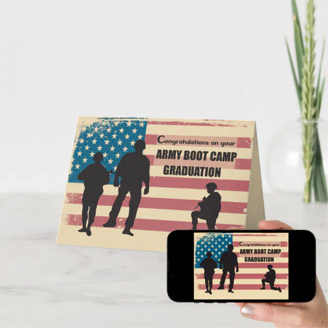 Army Boot Camp Graduation Military Soldiers Card | Zazzle