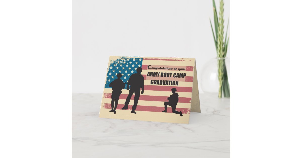 Army Boot Camp Graduation Military Soldiers Card | Zazzle