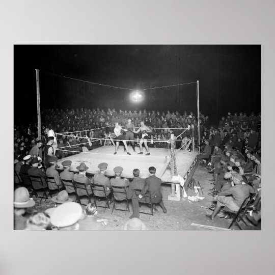 Army Boxing Match, 1920s Poster | Zazzle.com