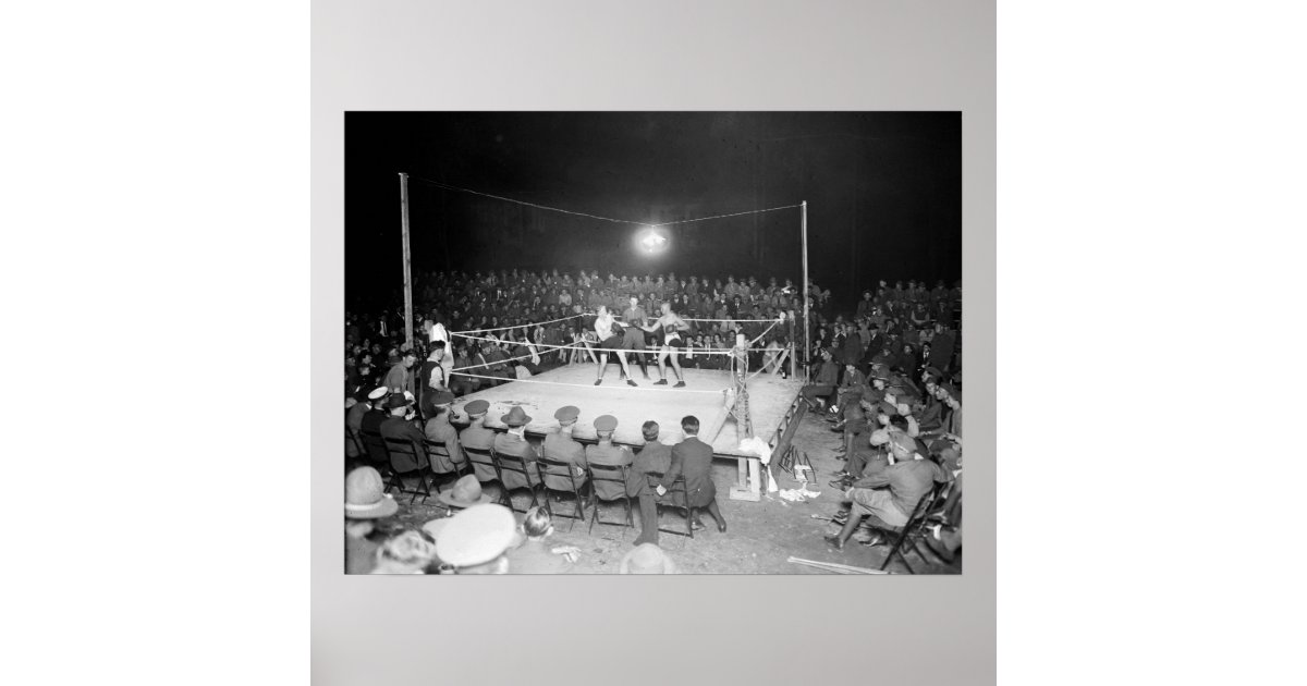 Army Boxing Match, 1920s Poster | Zazzle