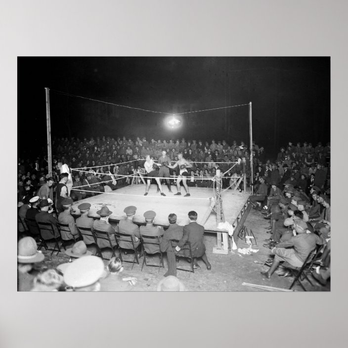 Army Boxing Match, 1920s Poster | Zazzle.com