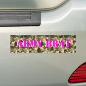ARMY BRAT ON CAMO PRINT BUMPER STICKER | Zazzle