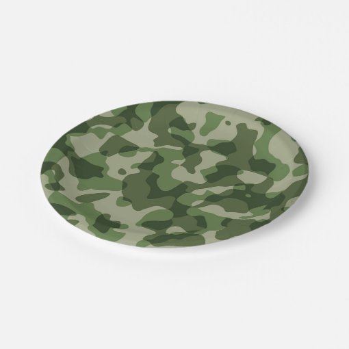 Army Camo Birthday Party Paper Plates | Zazzle