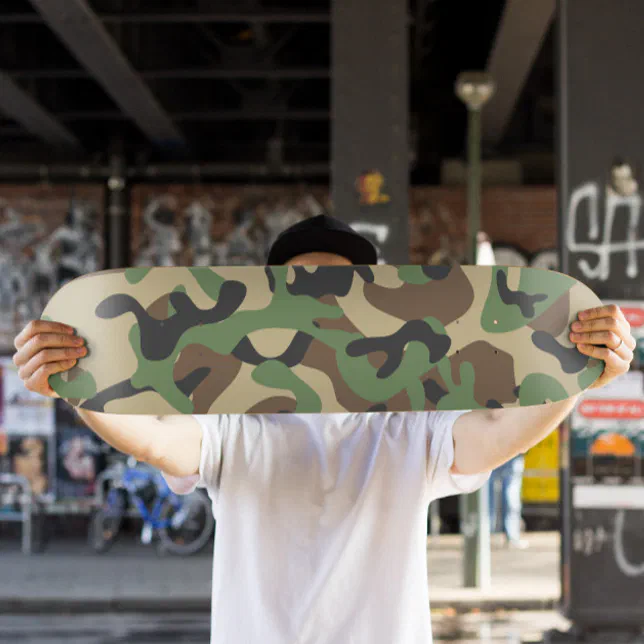 Army Camo Skateboard | Military-Inspired Deck | Zazzle