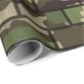 Army Camouflage Brick Wall Wrapping Paper | Zazzle