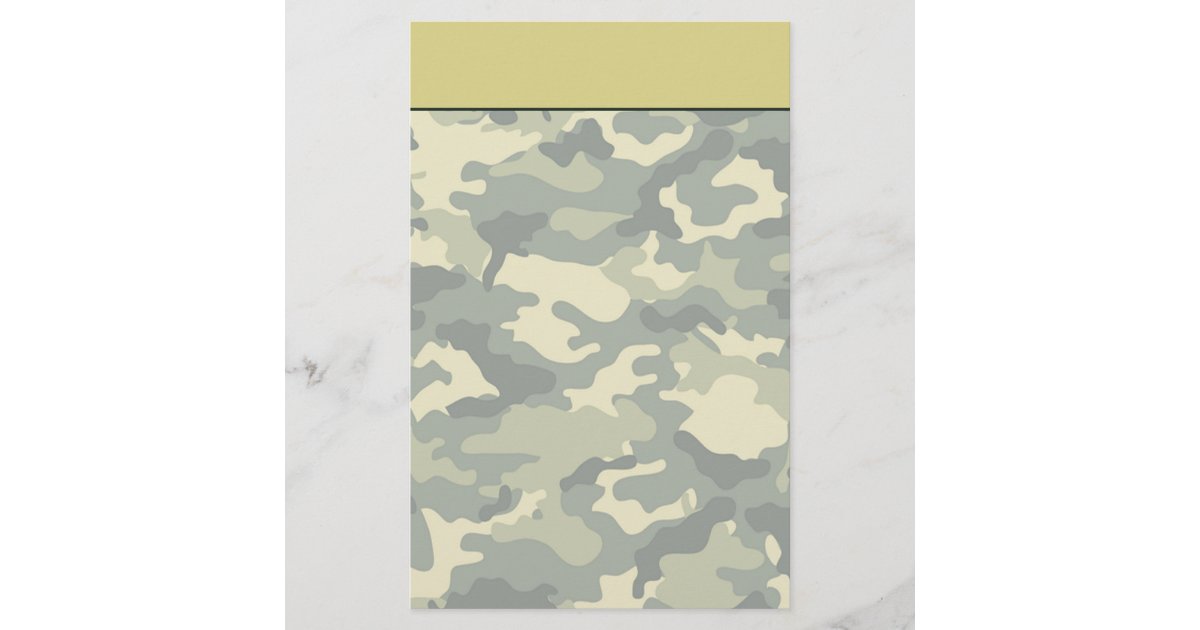 Army Camouflage Stationery | Zazzle