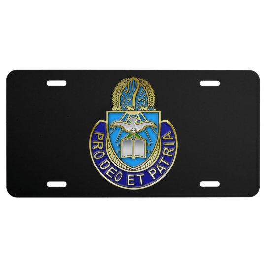 Army Chaplain Corp Crest License Plate | Zazzle.com