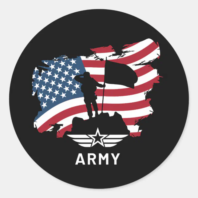 Army Classic Round Sticker | Zazzle
