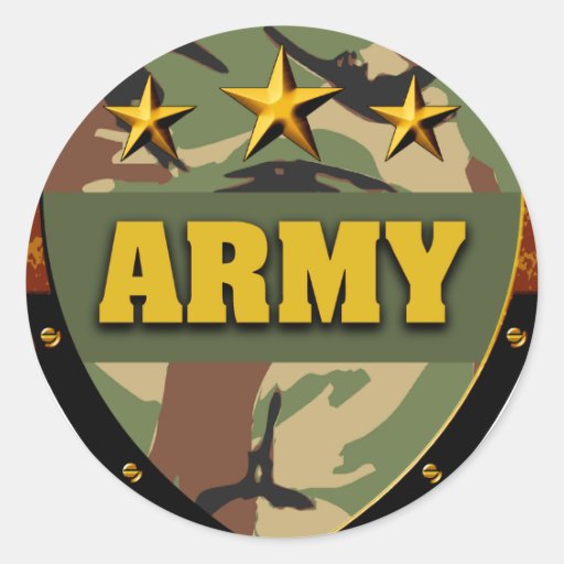 Army Classic Round Sticker | Zazzle