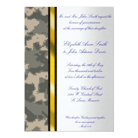 Army Digital Camouflage Wedding Invitation | Zazzle.com