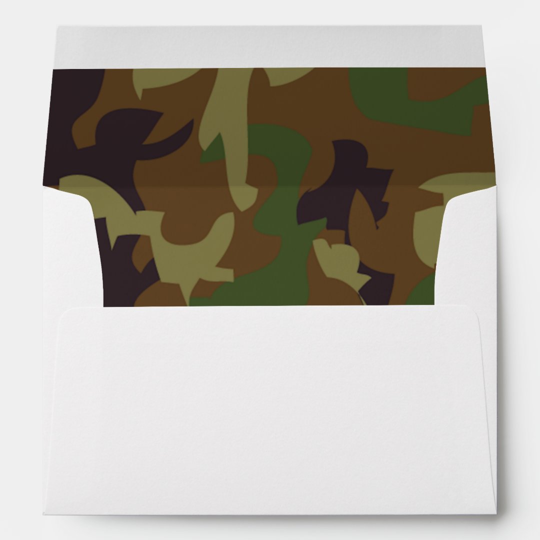 Army Green Camouflage Lined Envelope | Zazzle