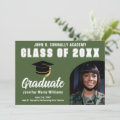 Army Green Graduate Photo Military Graduation Announcement | Zazzle