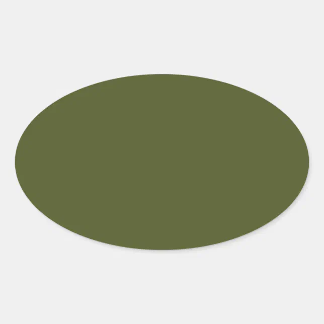 Army Green Oval Sticker | Zazzle