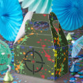 Army Green Paintball Party Splatter Target Favor Boxes | Zazzle