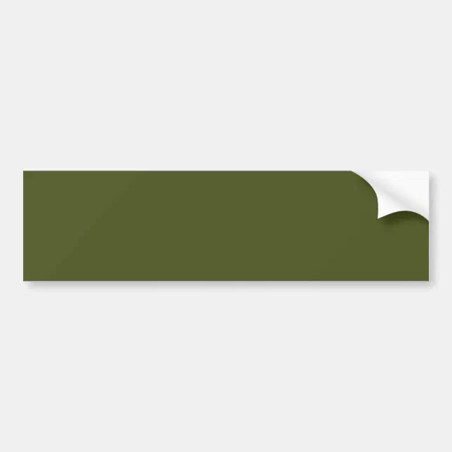 Army green (solid color) bumper sticker | Zazzle