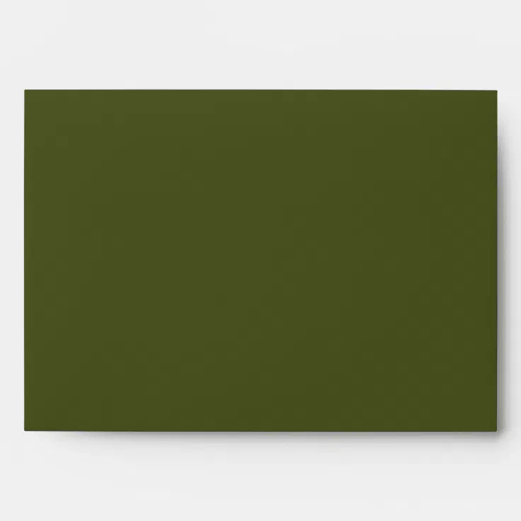 Army green (solid color) envelope | Zazzle