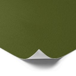 Army green (solid color) poster | Zazzle